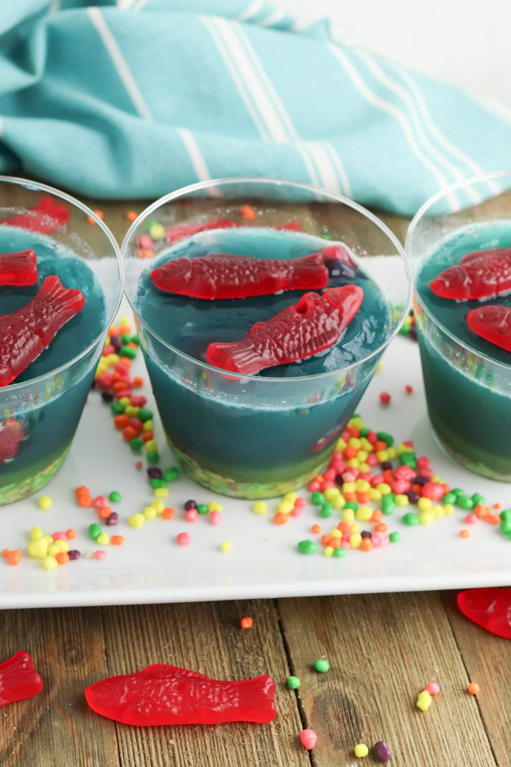 Fish Bowl Jello Cups - Bite-Sized Bash