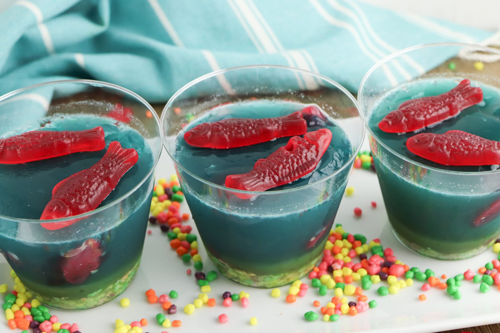 Fish Bowl Jello Cups - Bite-Sized Bash