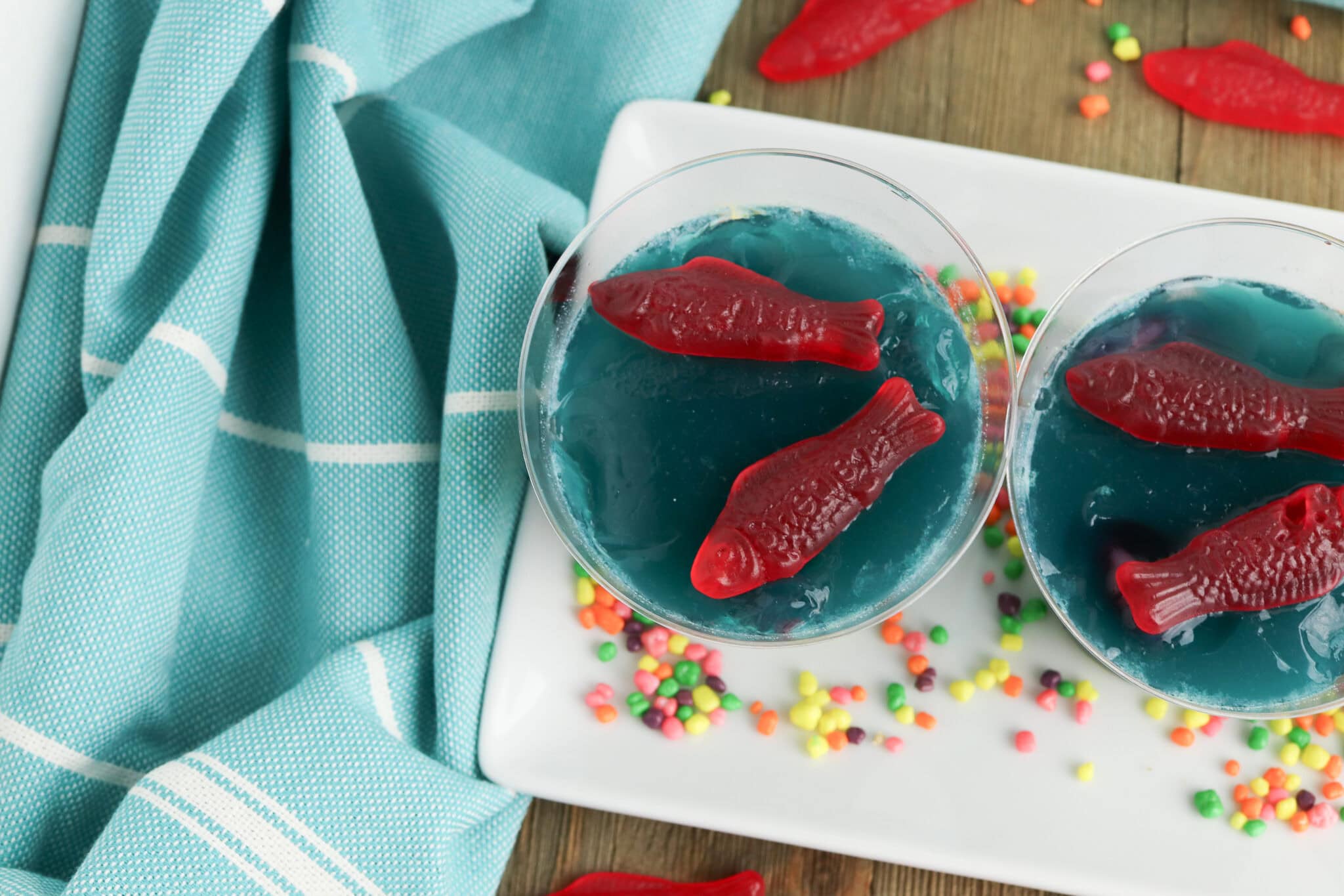 Fish Bowl Jello Cups - Bite-Sized Bash