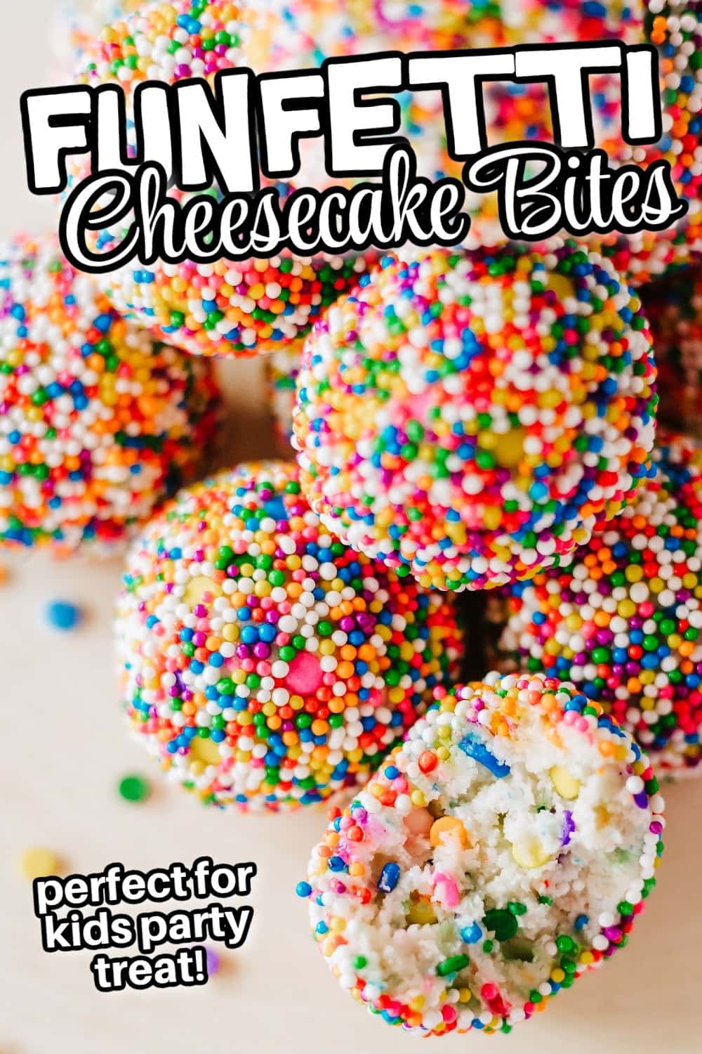 FunFetti Cheesecake Bites - Bite-Sized Bash