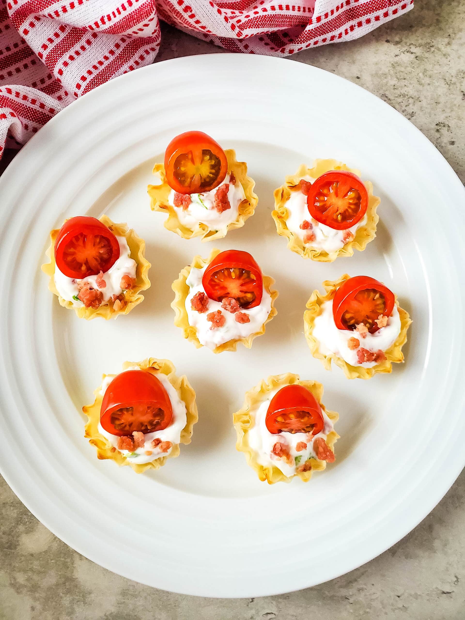 BLT Phyllo Party Bites - Bite-Sized Bash