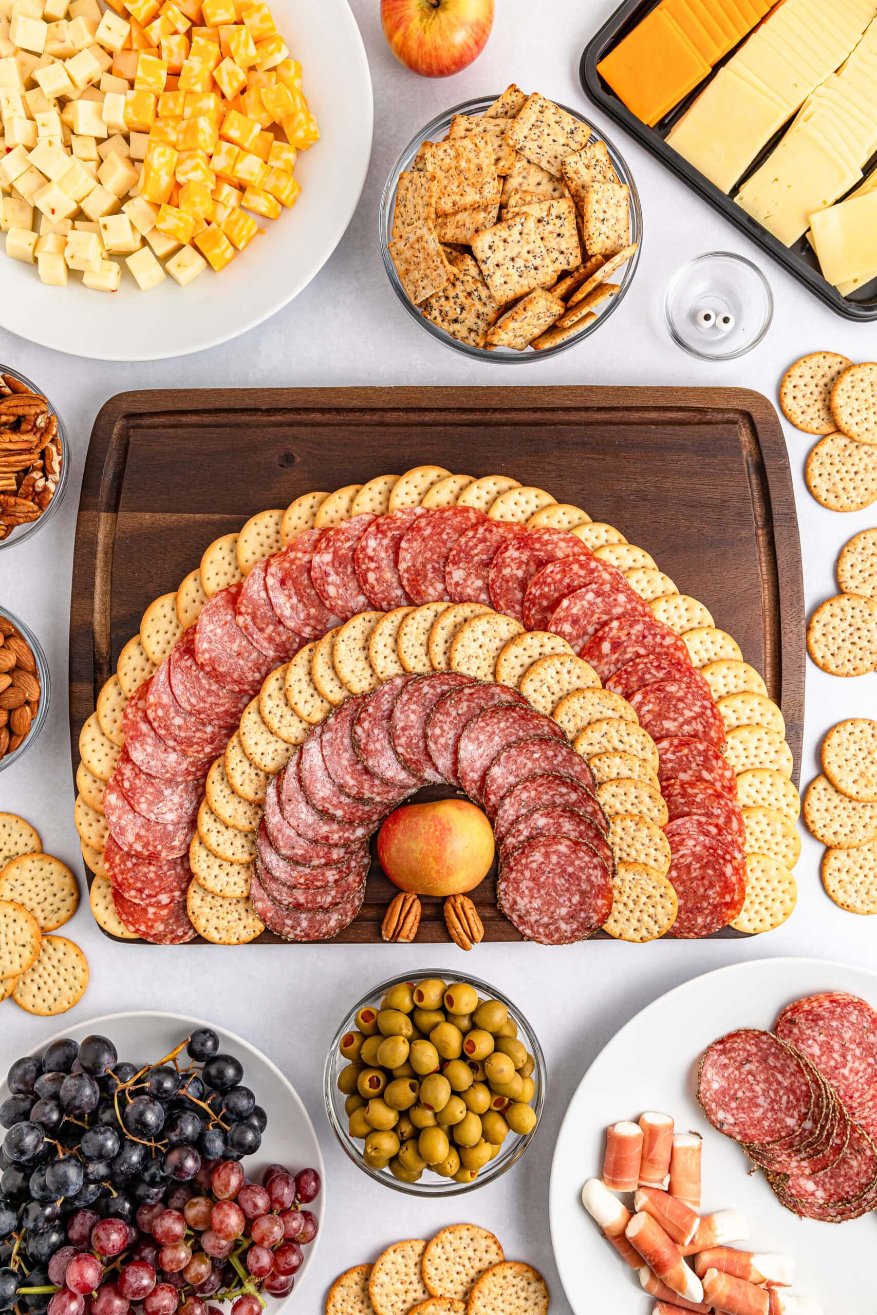 Thanksgiving Turkey Snack Board - Bite-Sized Bash