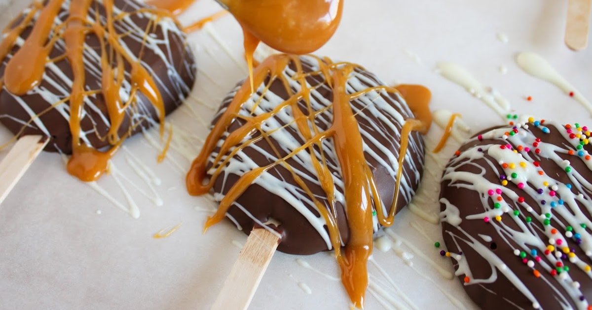 Sweet and Simple Chocolate Covered Apple Sticks - Bite-Sized Bash