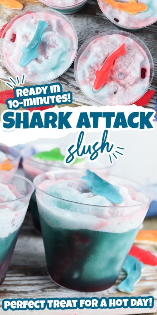 Refreshing Shark Attack Slush - Bite-Sized Bash