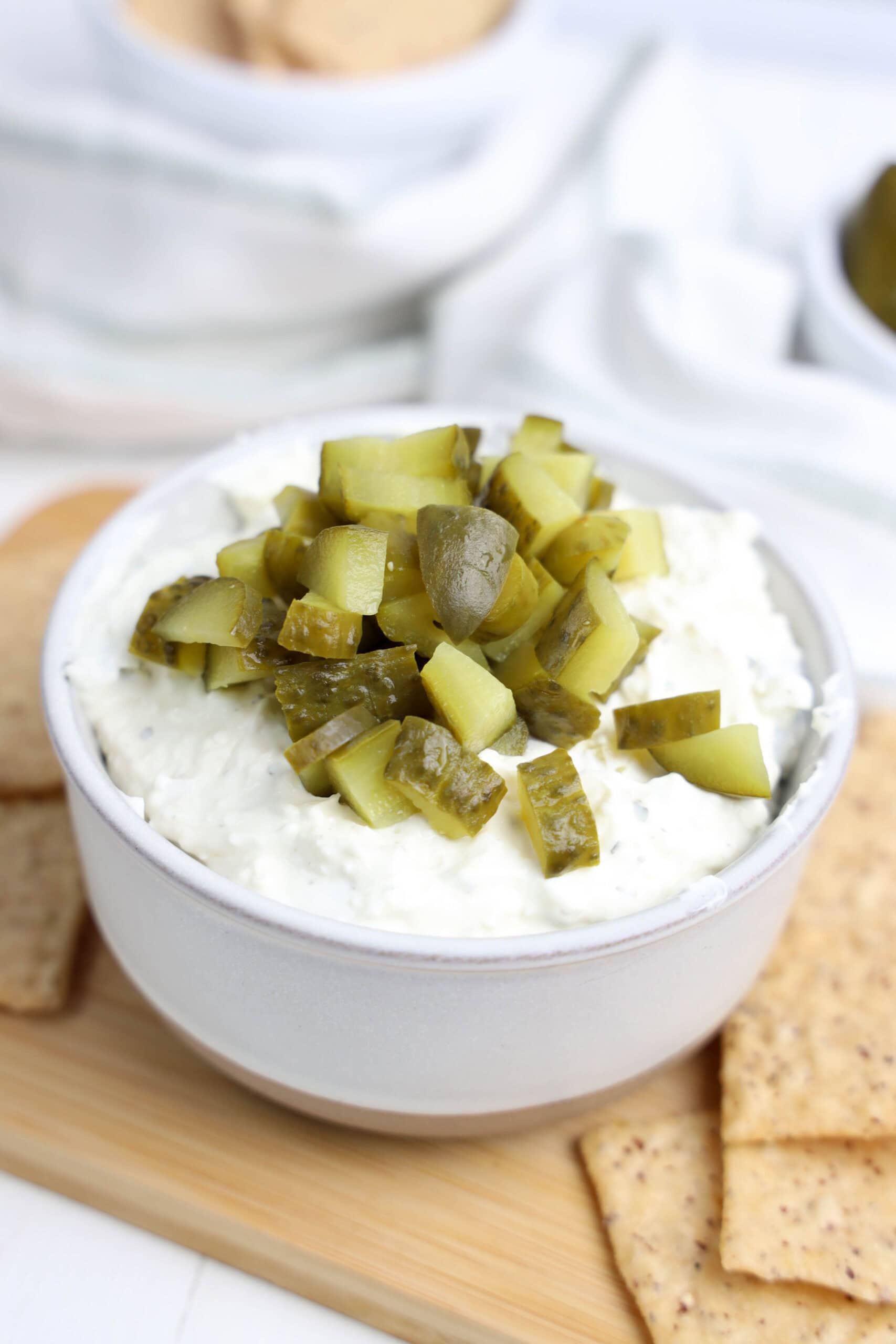 The Ultimate Creamy Tangy Dill Pickle Dip - Bite-Sized Bash