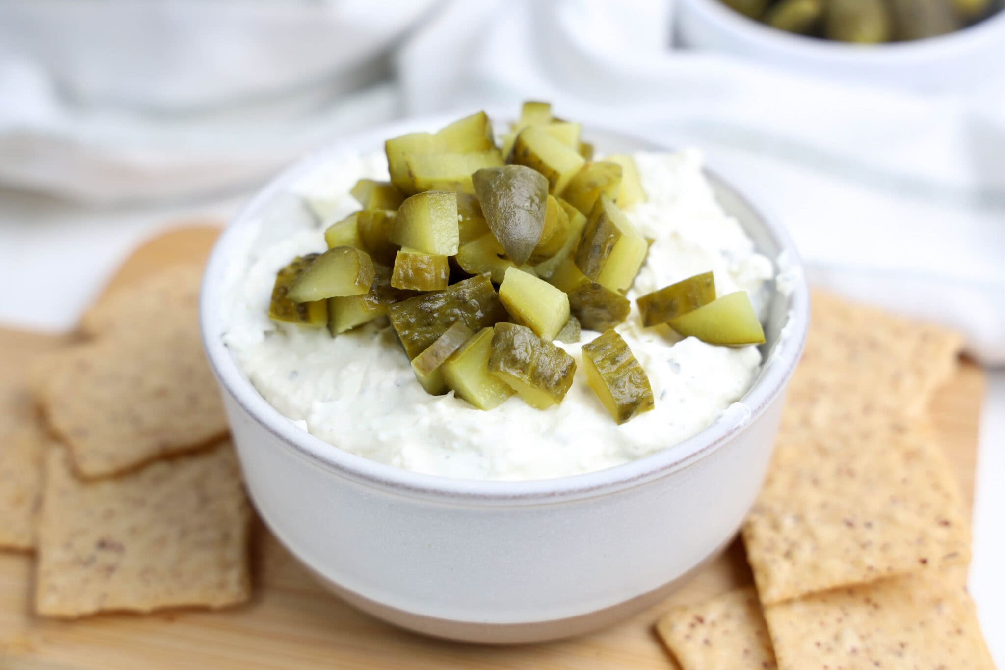 The Ultimate Creamy Tangy Dill Pickle Dip - Bite-Sized Bash