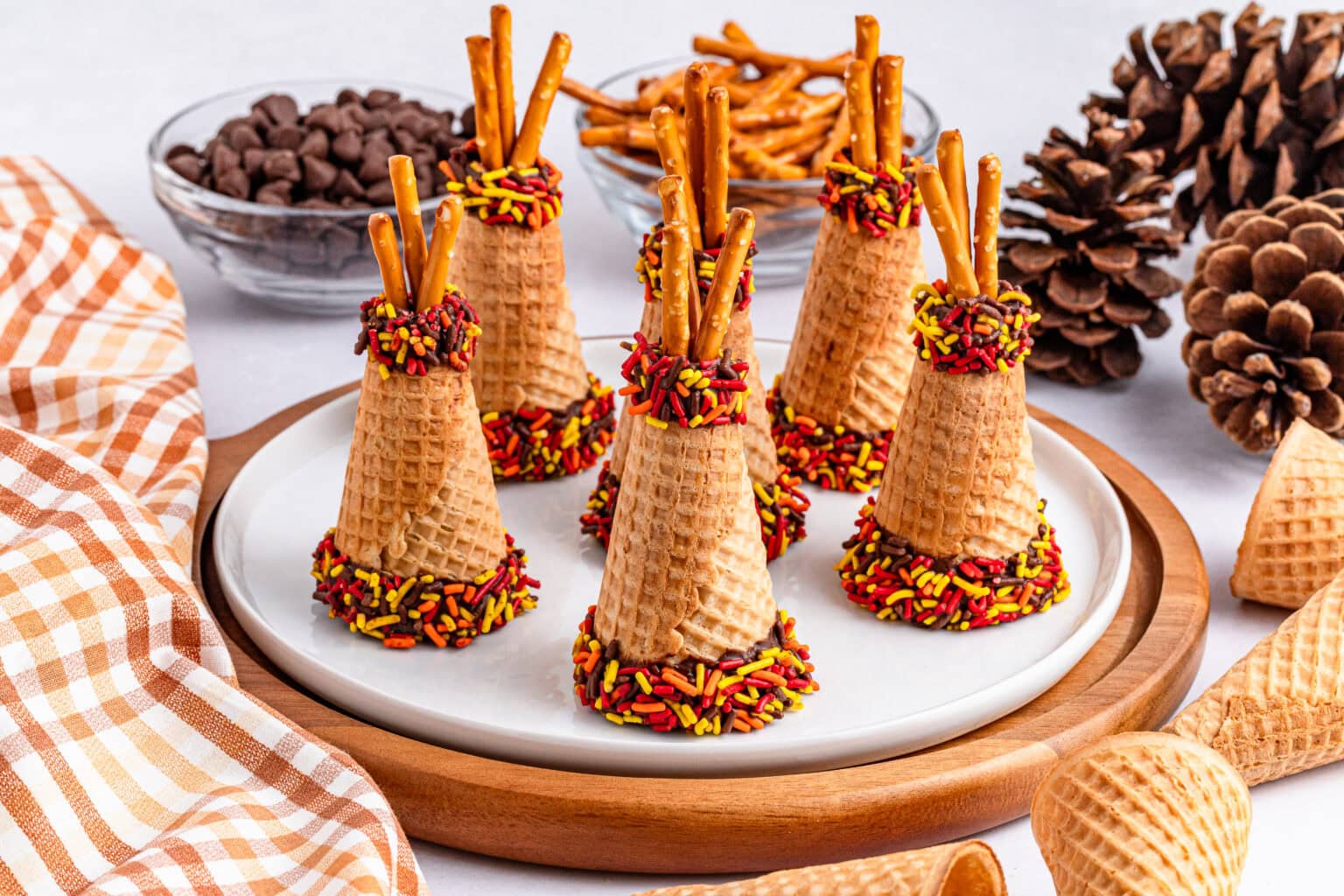 Crafty, Cute, and Yummy Teepee Sugar Cones - Bite-Sized Bash