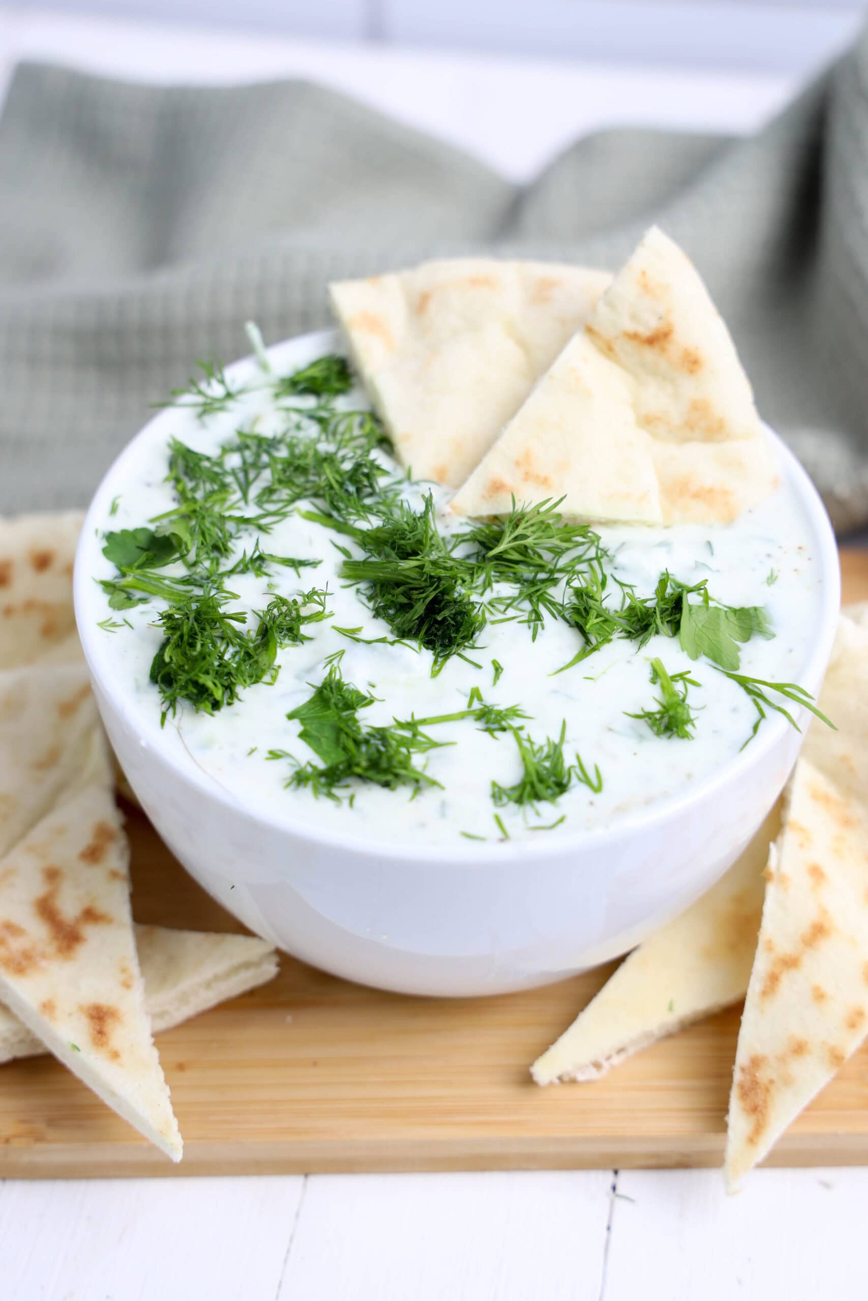 Creamy Tzatziki Dip - Bite-Sized Bash