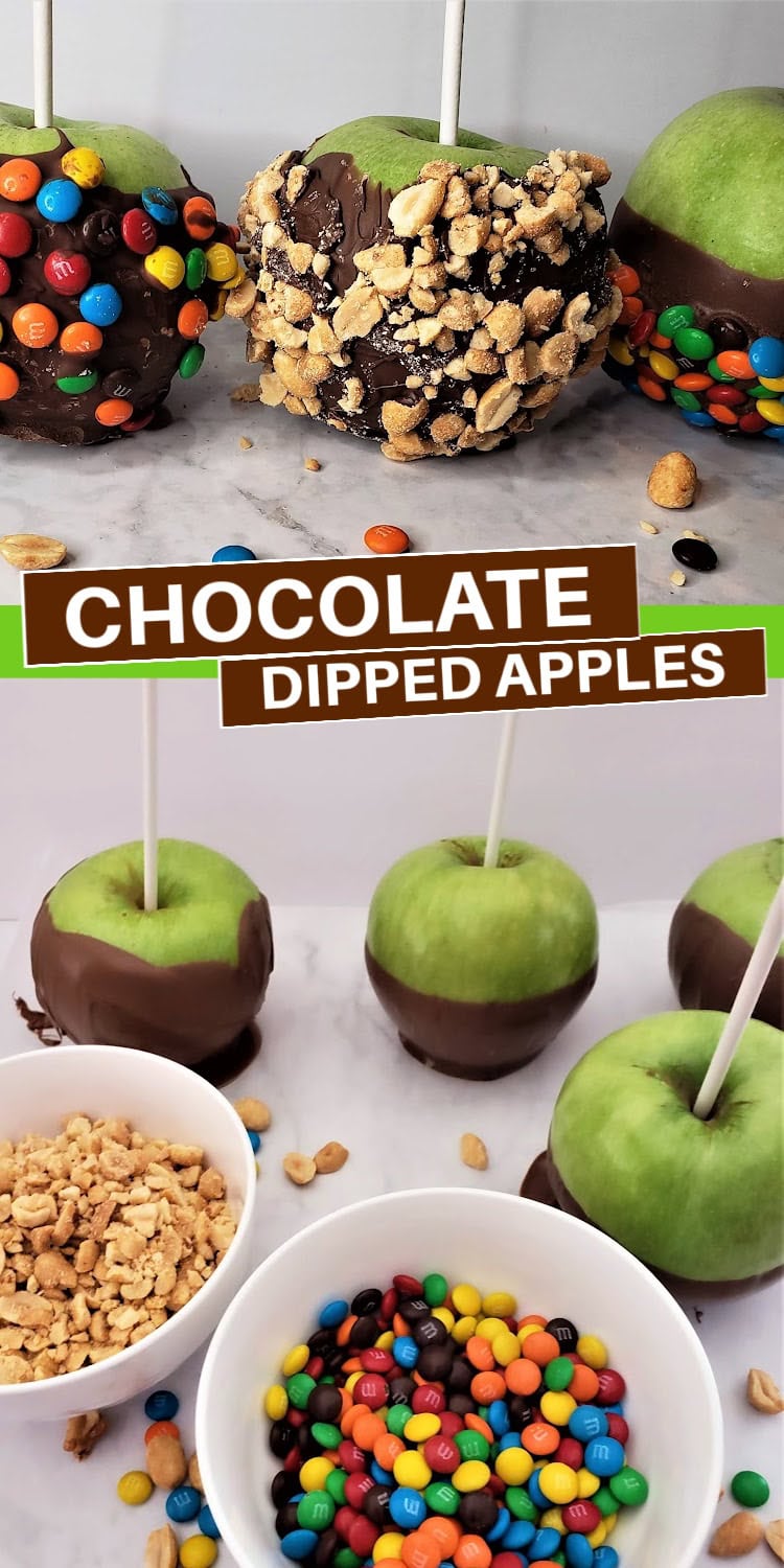 Sweet Chocolate Dipped Green Apples - Bite-Sized Bash