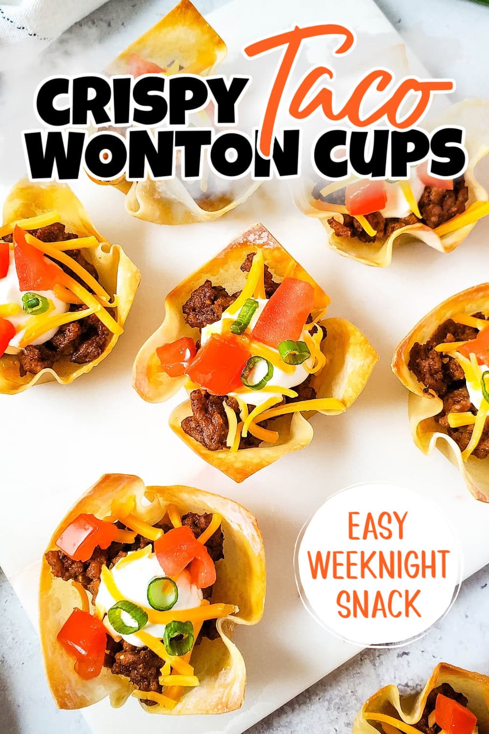 Taco Wonton Cups - Bite-Sized Bash