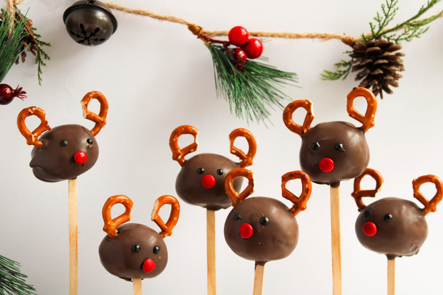 Chocolate Reindeer Cake Pops - Bite-Sized Bash