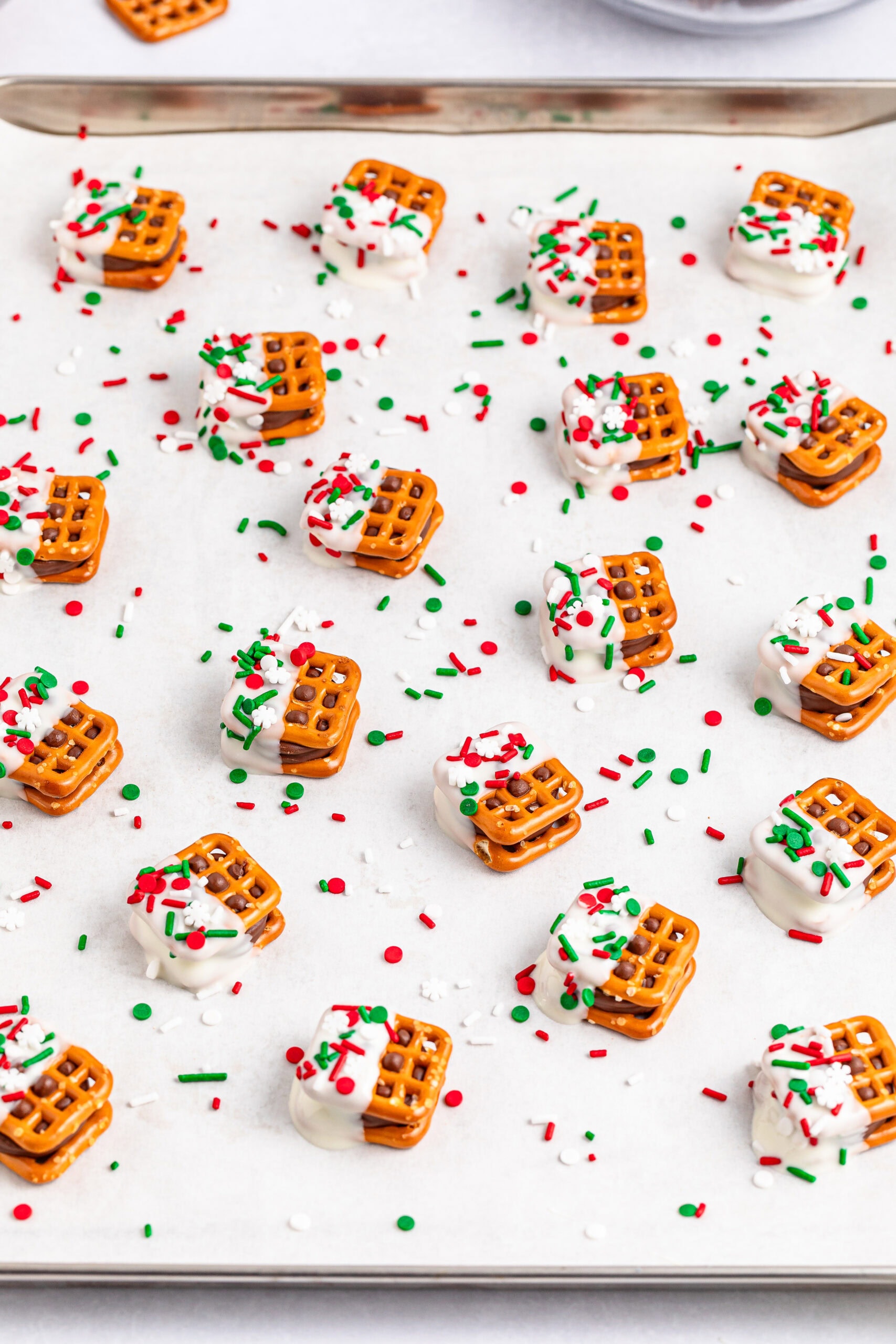 Christmas Rolo Pretzel Sandwiches - Bite-Sized Bash