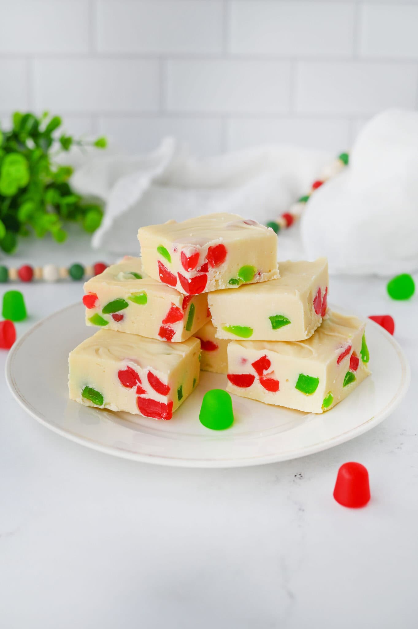 Colorful Gum Drop Fudge - Bite-Sized Bash