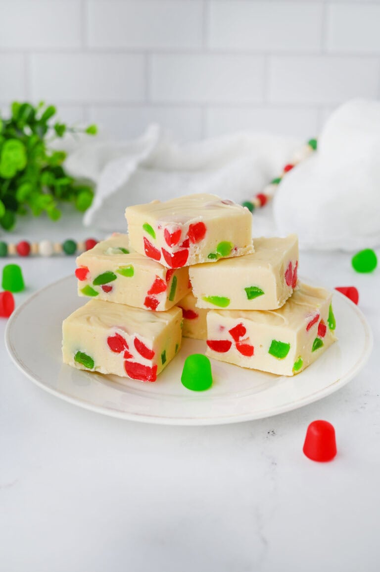 Christmas Gum Drop Fudge - Bite-Sized Bash