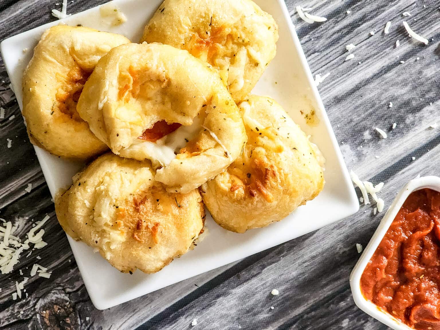 Cheesy Pepperoni Pizza Biscuits - Bite-Sized Bash
