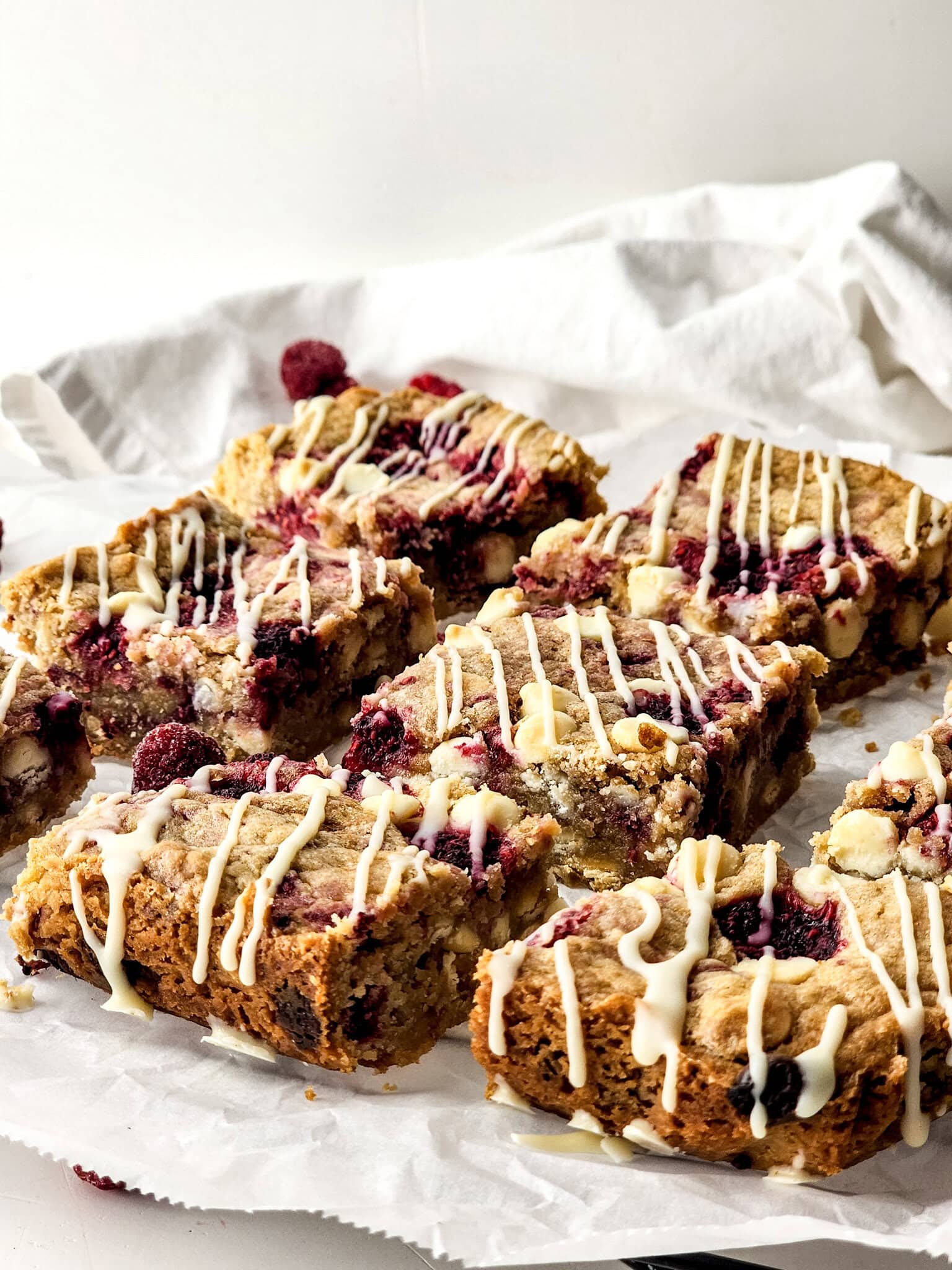 Decadent Raspberry and White Chocolate Squares - Bite-Sized Bash