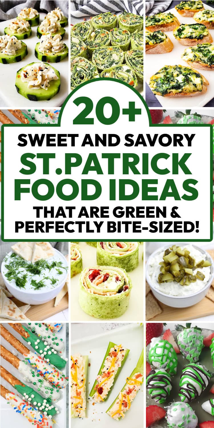 20+ Green and Tasty St.Patrick Day Food Ideas! - Bite-Sized Bash