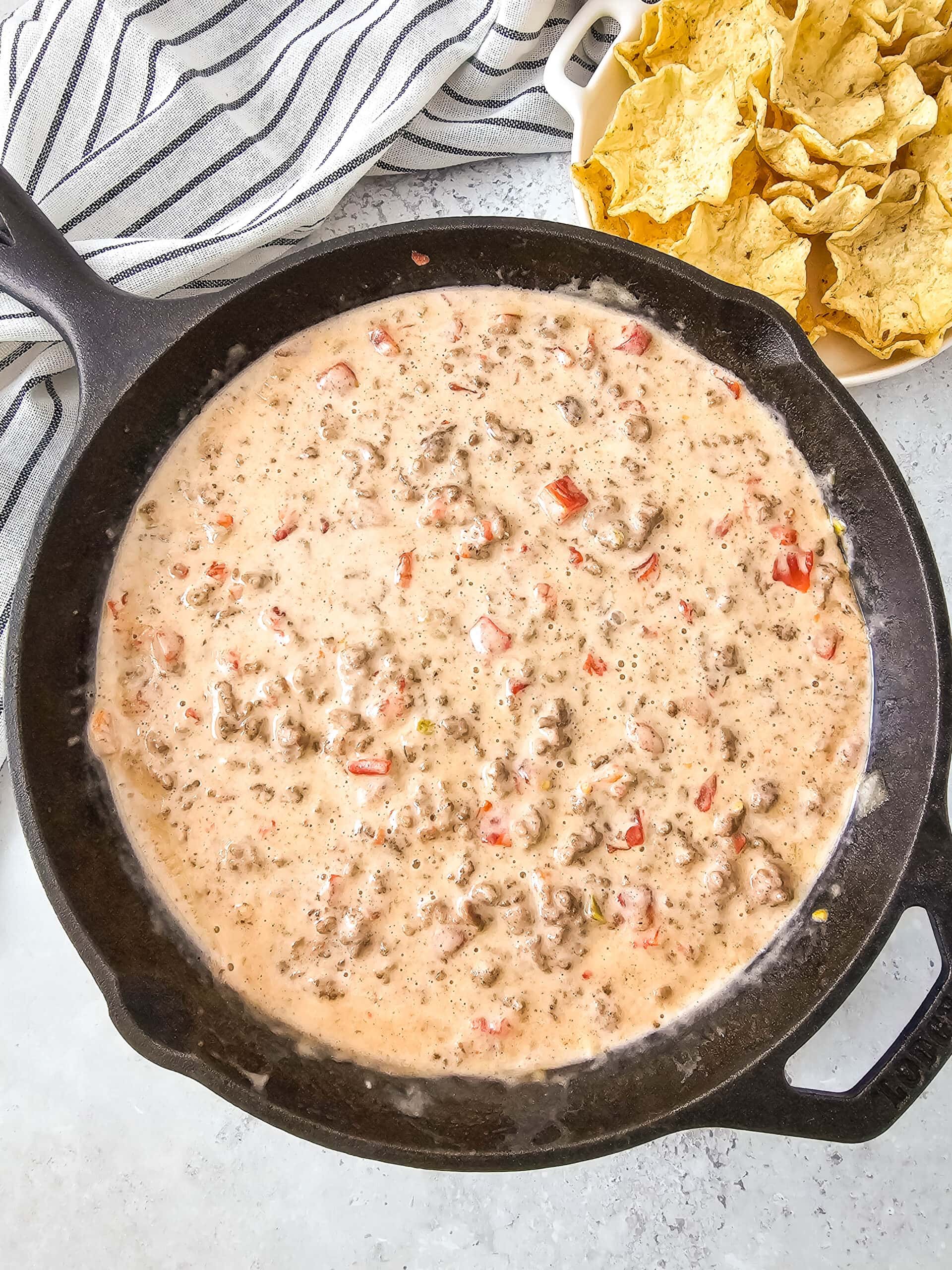3-Step, 3-Ingredient Queso Blanco Rotel Dip - Bite-Sized Bash