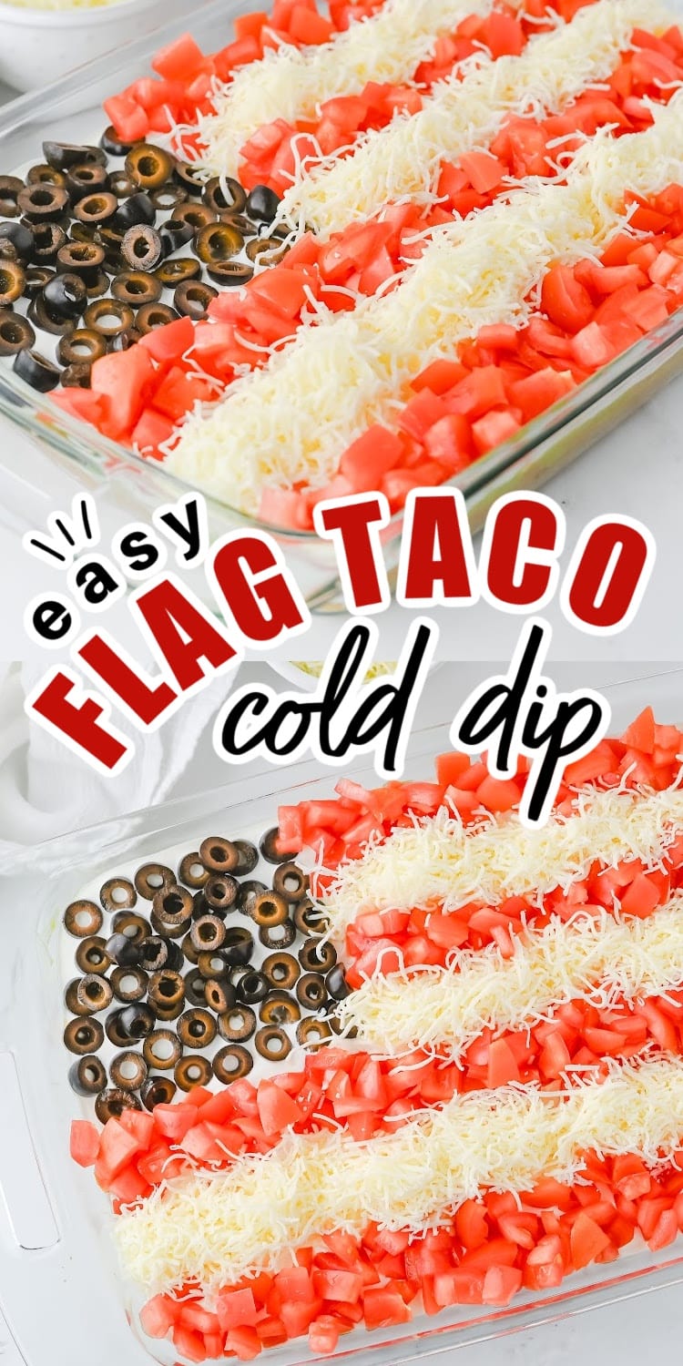 4th of July Flag Taco Dip - Bite-Sized Bash