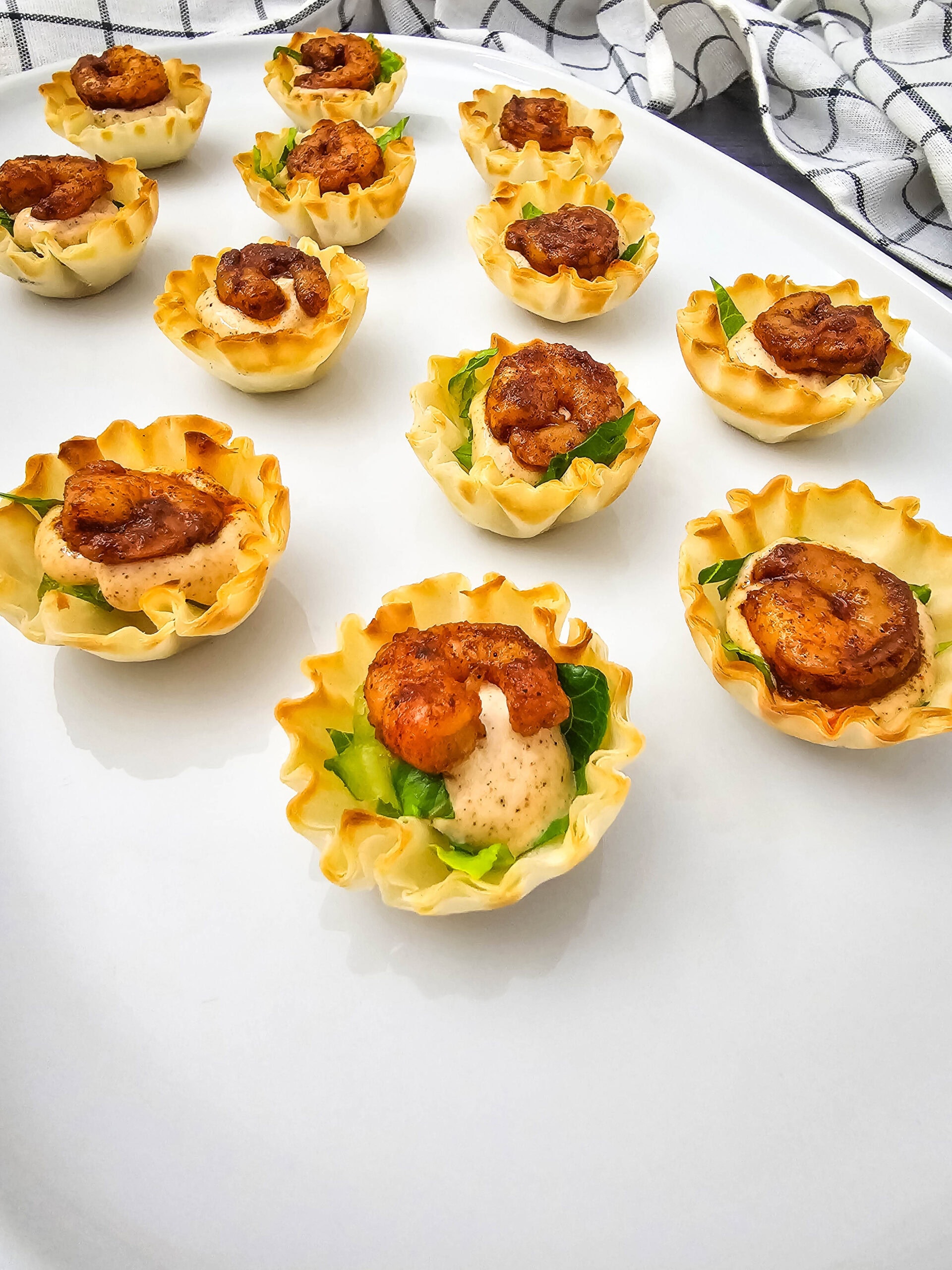 Chili Lime Shrimp in Phyllo Cups - Bite-Sized Bash