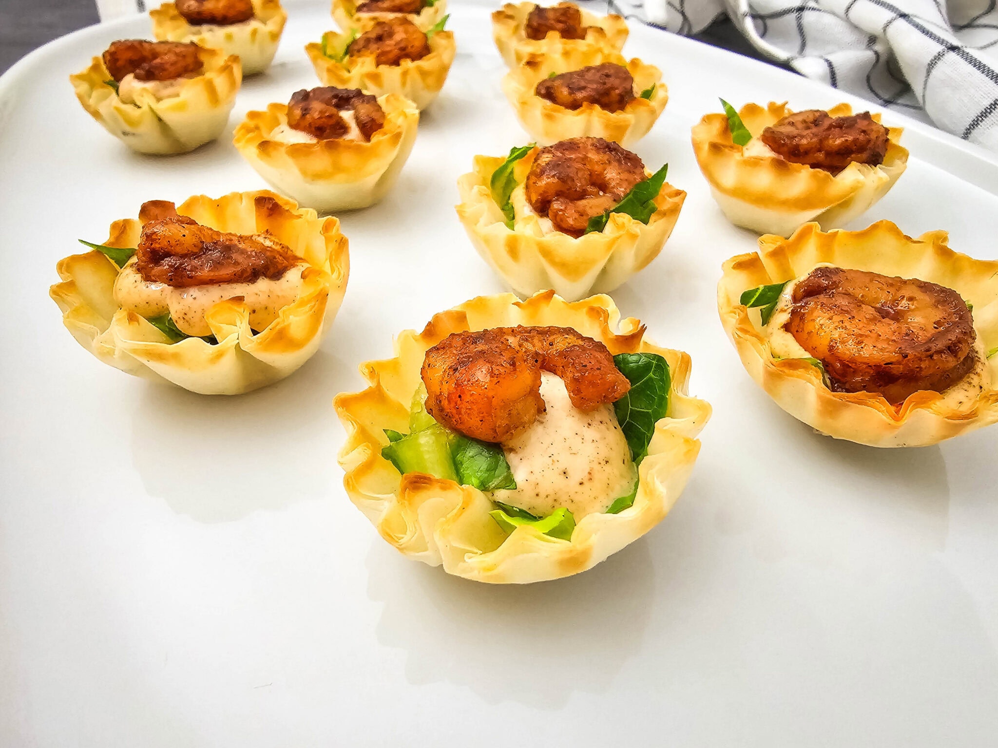 Chili Lime Shrimp in Phyllo Cups - Bite-Sized Bash