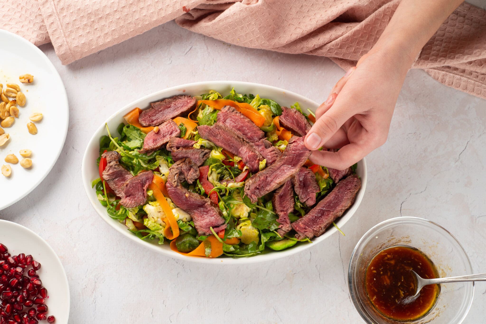One-Pan Winter Salad with Steak - Bite-Sized Bash