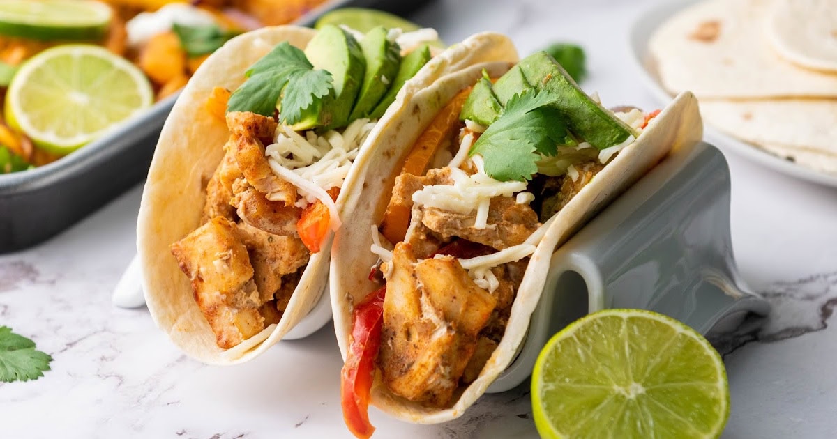 Sheet Pan Chicken Fajitas - Bite-Sized Bash