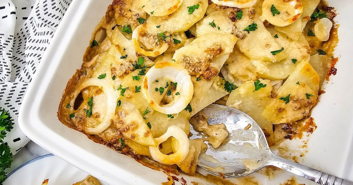 French Onion Potato Bake - Bite-Sized Bash