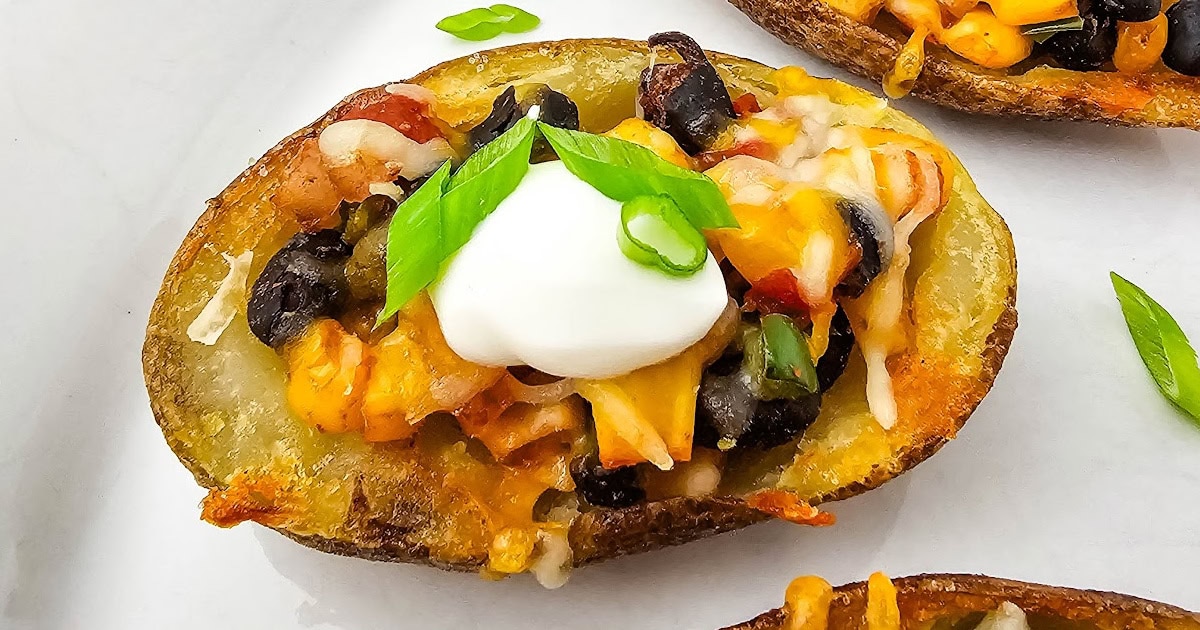 Cheesy Southwest Potato Skins - Bite-Sized Bash