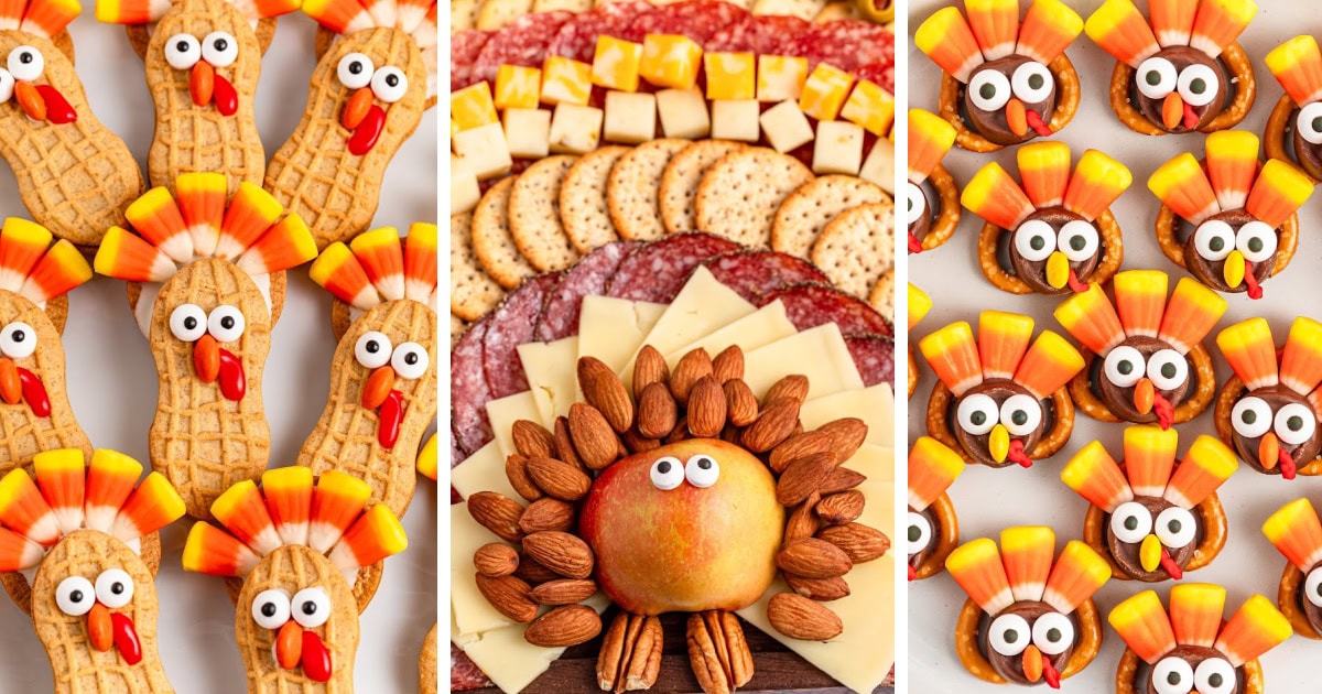 Cute Turkey-Themed Snacks for Thanksgiving - Bite-Sized Bash