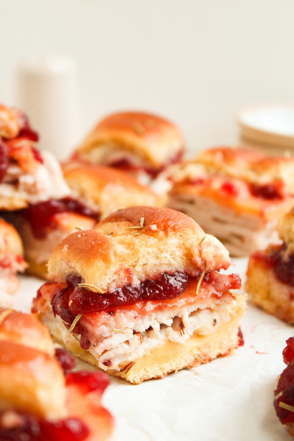 Leftover Turkey Sliders with Cranberry and Gouda Cheese - Bite-Sized Bash