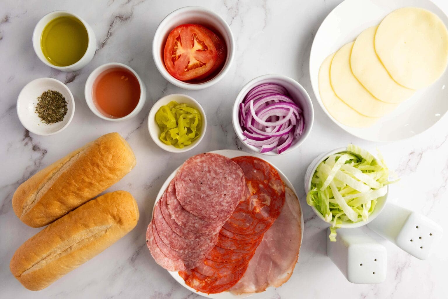 Classic Italian Hoagie Sandwich - Bite-Sized Bash