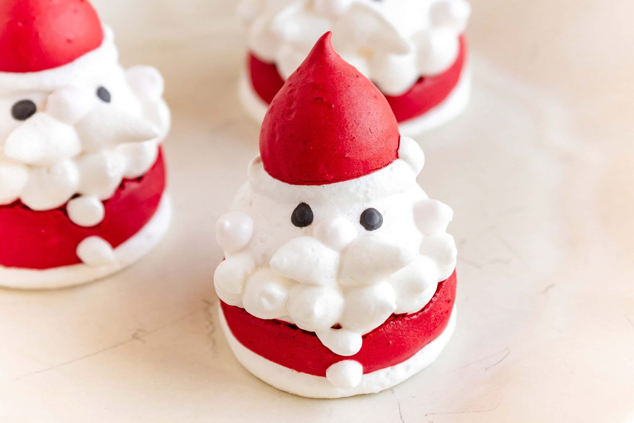 Santa Claus Meringue Cookies - Bite-Sized Bash