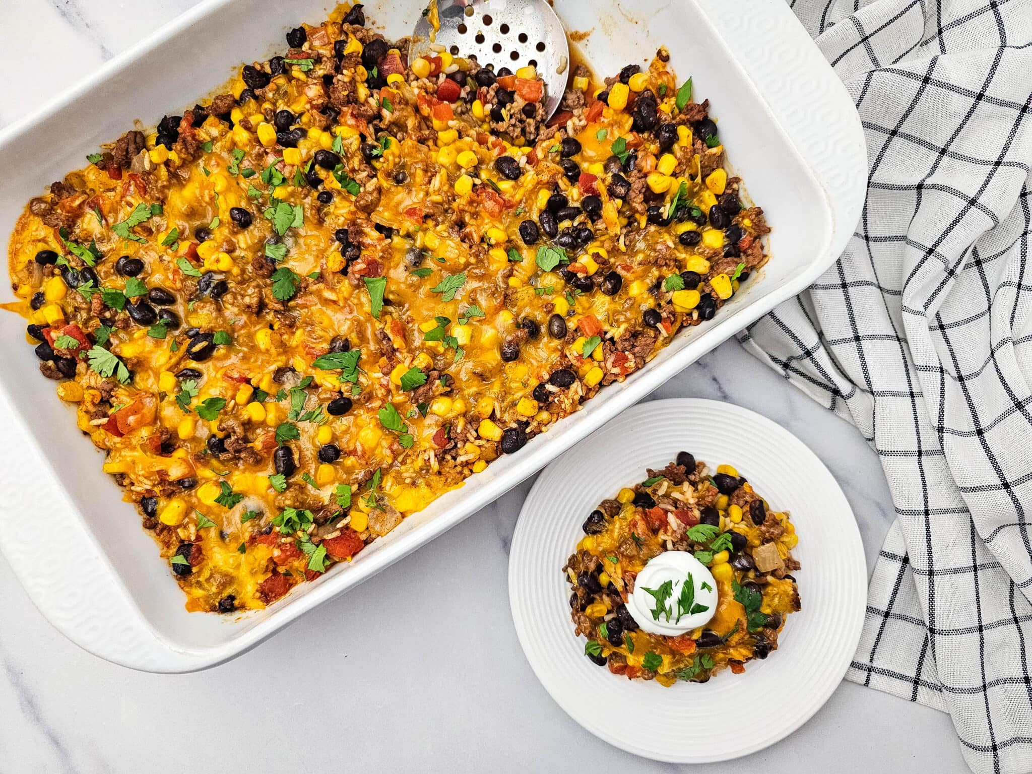 Taco Rice Casserole - Bite-Sized Bash