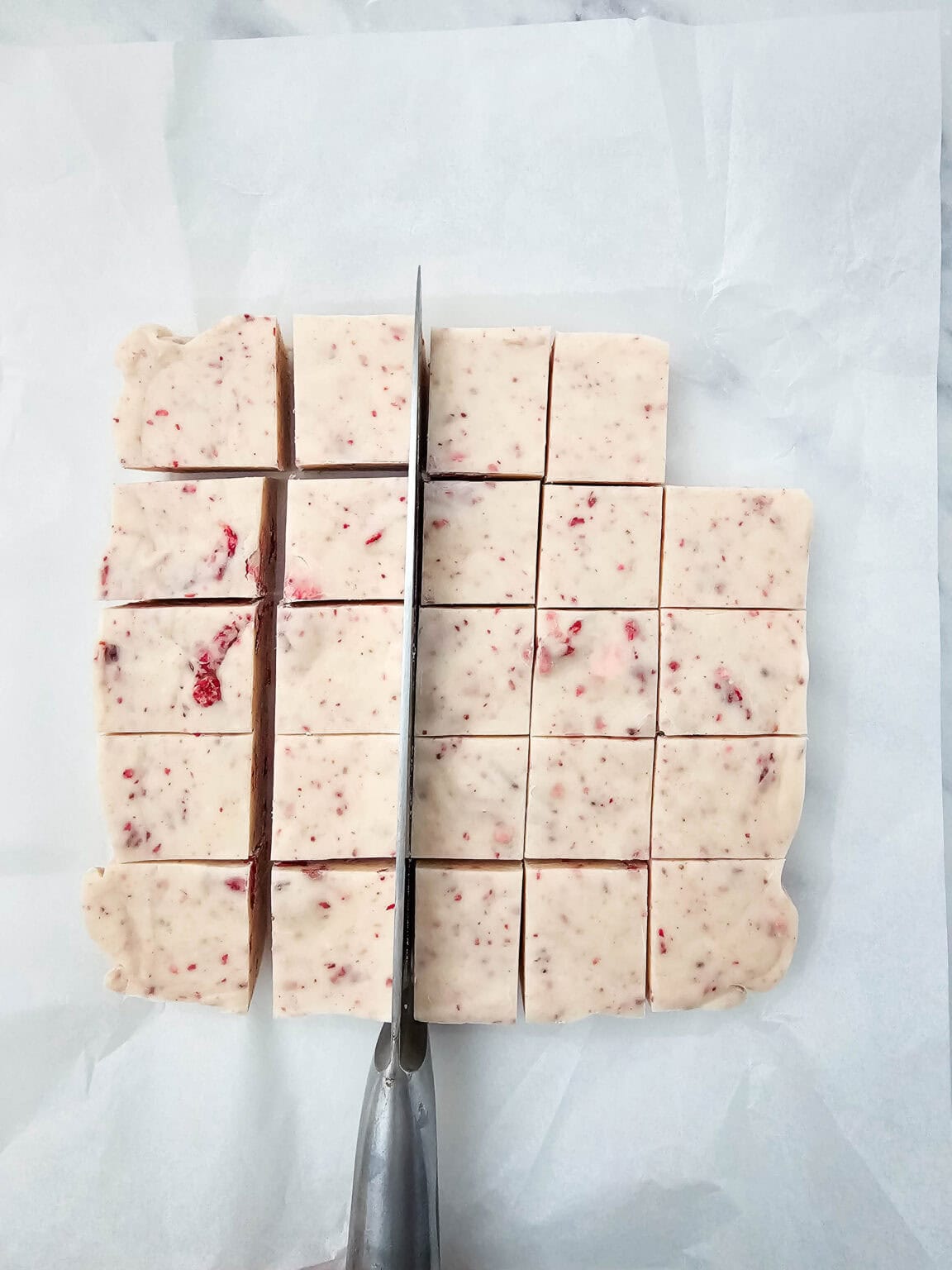 No-Bake Strawberry Fudge Squares - Bite-Sized Bash
