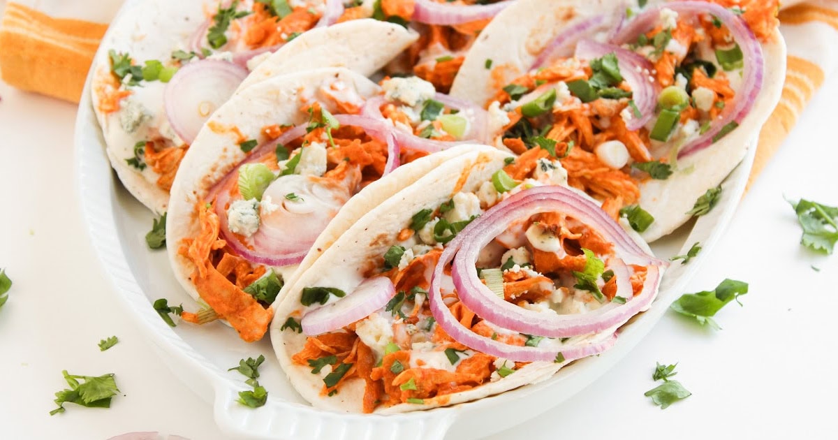 Spicy Cheesy Buffalo Chicken Tacos - Bite-Sized Bash